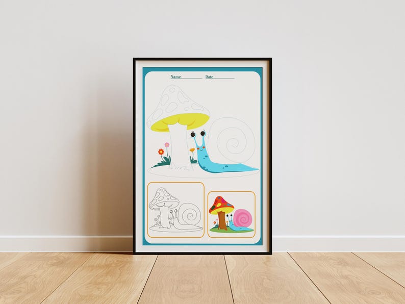 Cute Snail Tracing Worksheet for Kids – Fun Pre Writing Activity ...