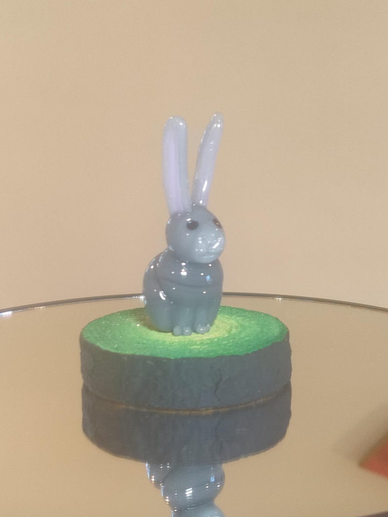 Tiny Glass Rabbit Sculpture - By: Christian Meehan - Etsy