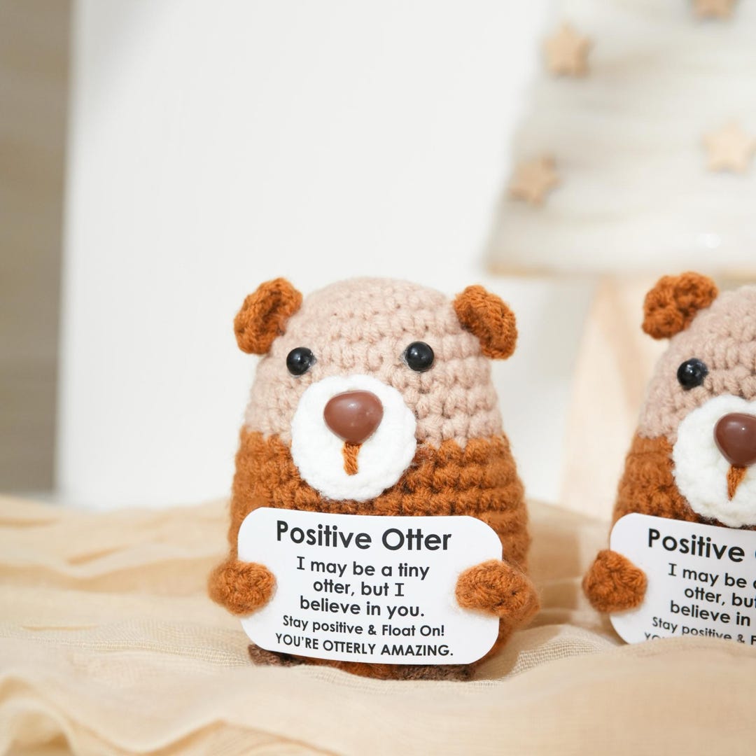 Handcrafted Crochet Otter, Amigurumi Otter Gift, Coworker Gift, Kawaii ...