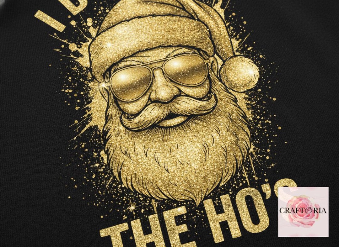 Funny Santa 'I Do It for the Hos' PNG SVG, Christmas Design (digital ...