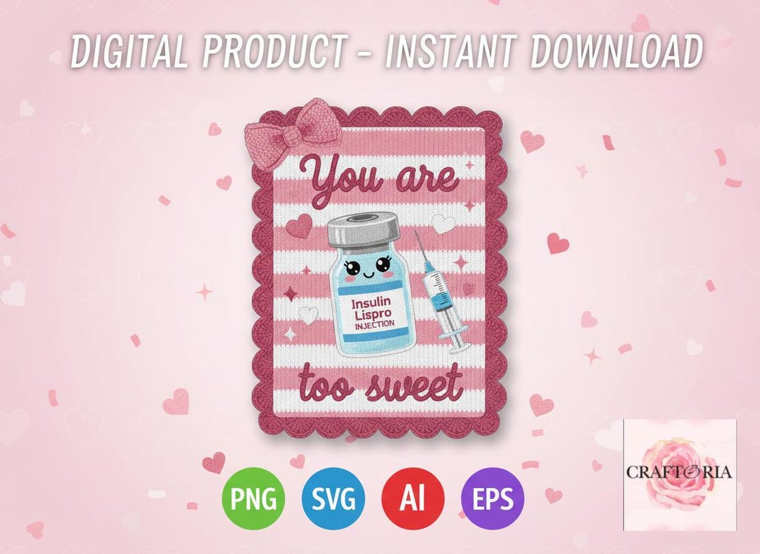 Nurse Valentine's Day Clipart | Insulin Injection PNG (digital Download ...