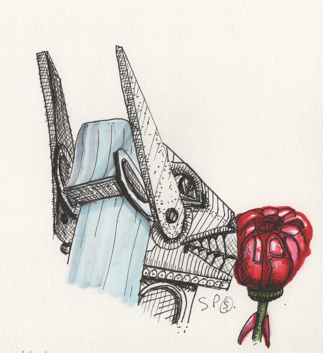 Robot Sphinx (original Pen Drawing) - Etsy