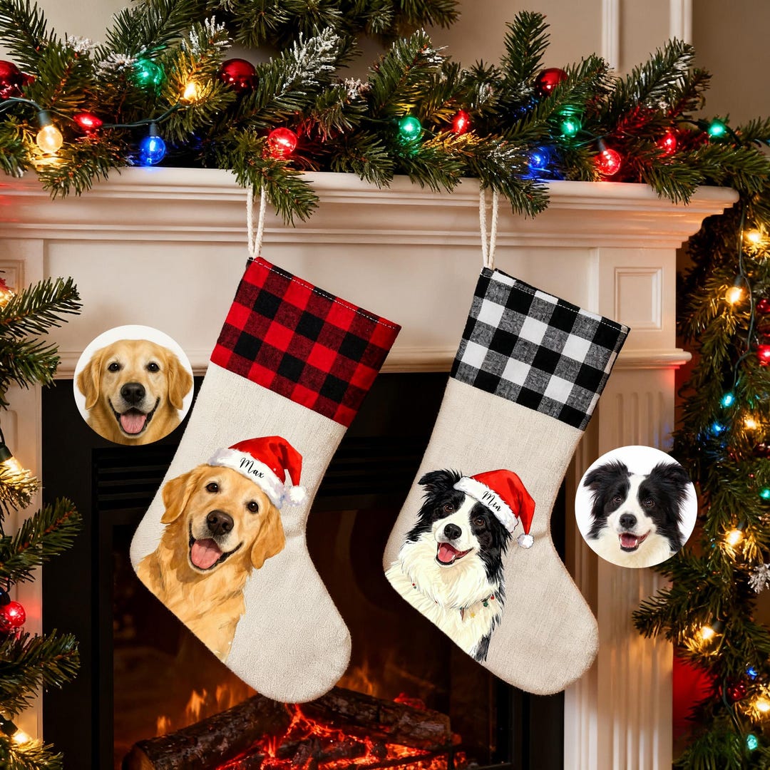 Personalized Pet Stockings, Dog Christmas Stocking, Custom Made With ...