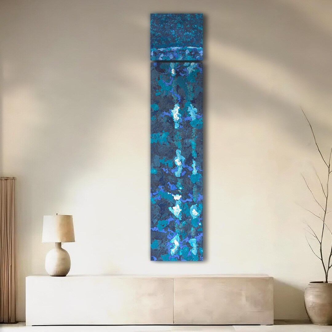 Pollock Style Art, Sea Oil Art, Marine Painting, Textured Artwork, Two ...