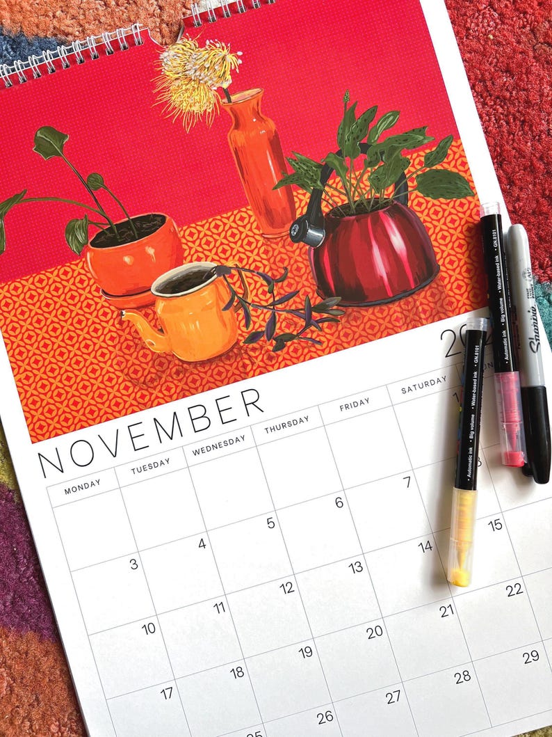 AU/EU: Bright Retro Art Calendar for 2026 (EU & Rest of World) - Etsy