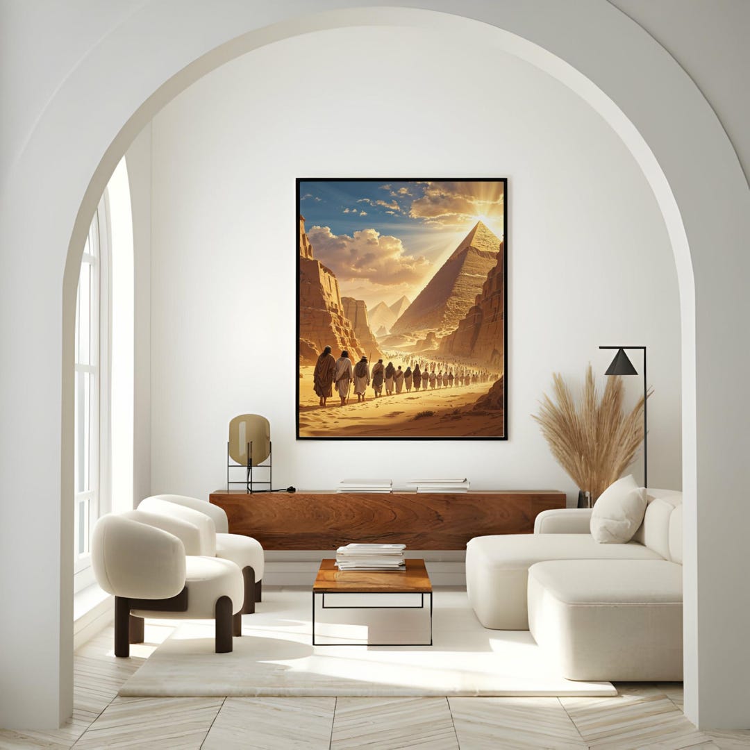 Exodus From Egypt, DIGITAL DOWNLOAD Jewish Bible Art, Modern Bible ...