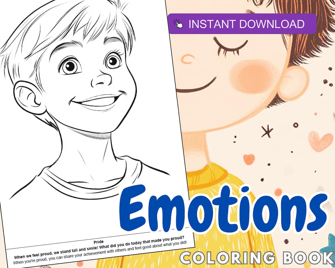 Emotion Coloring Pages Emotions Coloring Pages Emotions Coloring Sheet ...