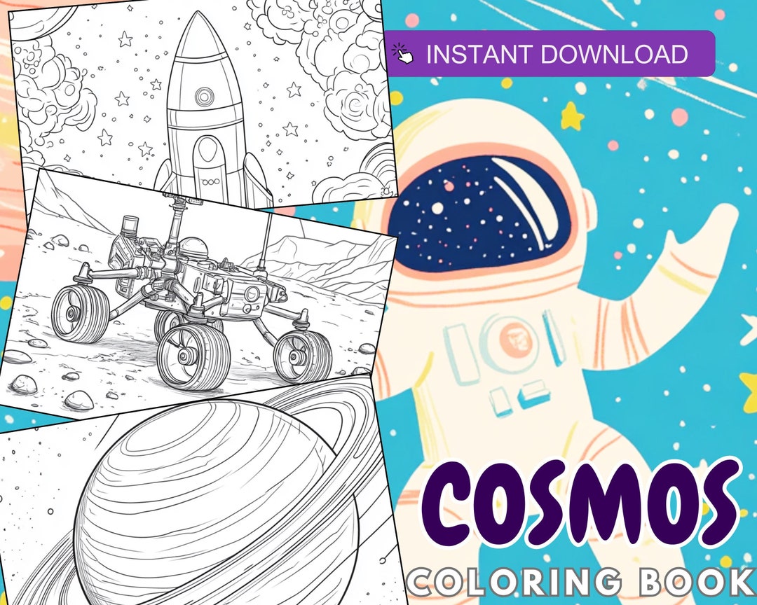 Planets Coloring Book for Kids Space Cosmos Coloring Pages Galaxy ...