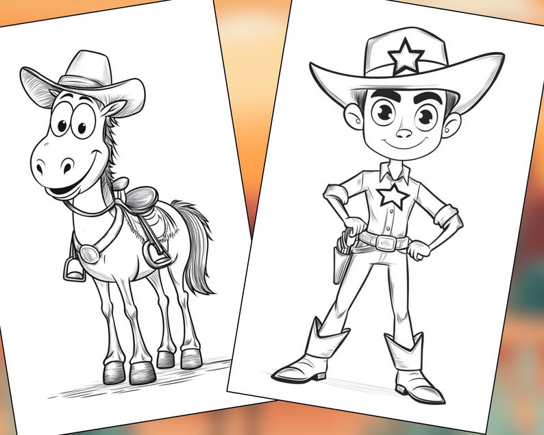 Cowboy Coloring Book Cowboy Coloring Pages Wild West Coloring Pages ...