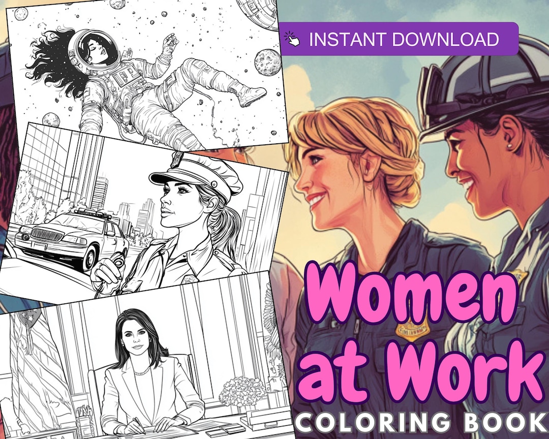 Girl Power Coloring Pages for Kids Careers Coloring Book Motivational ...