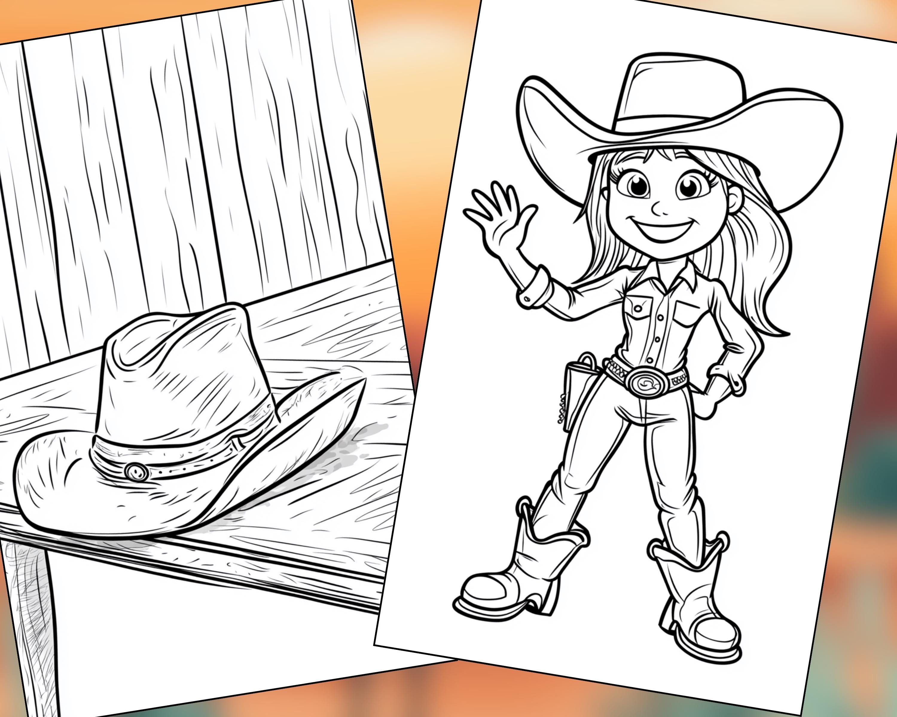 Cowboy Coloring Book Cowboy Coloring Pages Wild West Coloring Pages ...