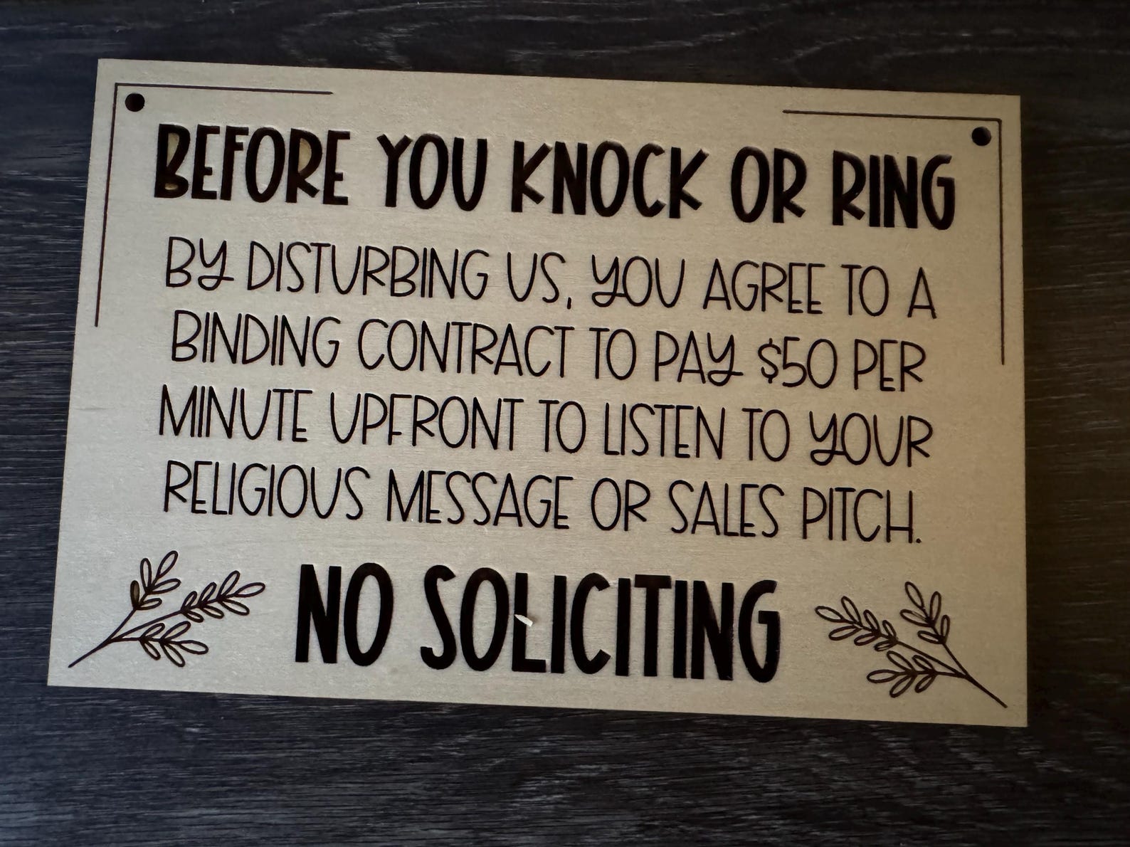 Funny No Soliciting Sign - Etsy
