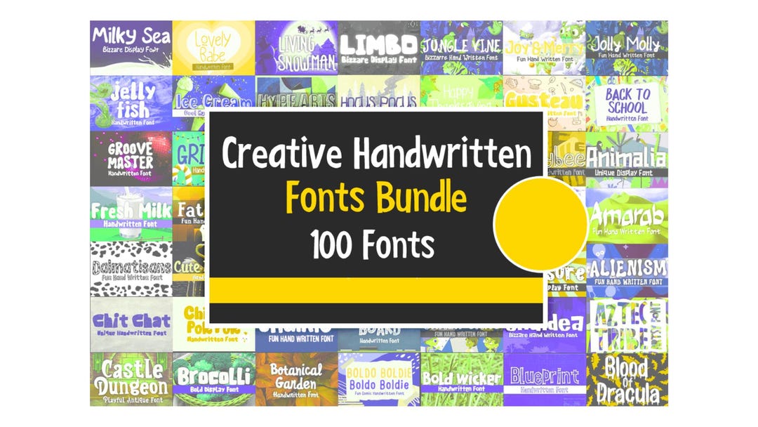 Creative Handwritten Fonts Bundle, Wedding Font SVG Bundle, Handwritten ...