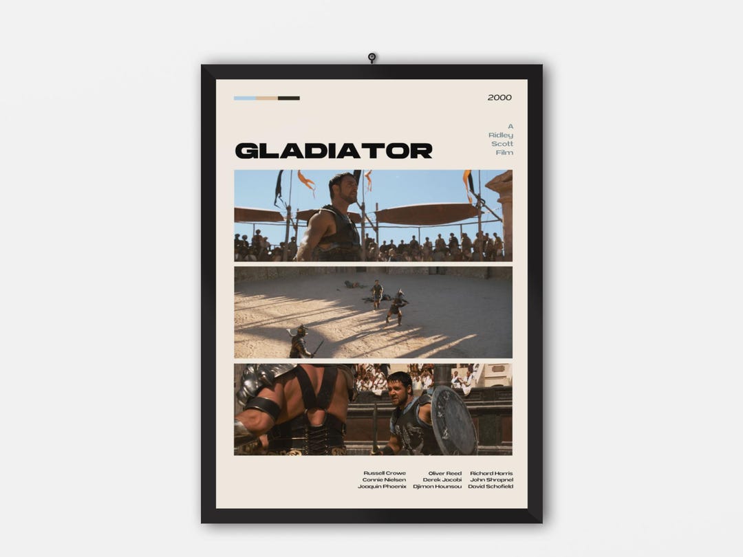 Gladiator Poster, Gladiator Wall Art, Gladiator Print, Gladiator Movie ...