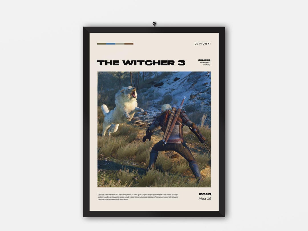 The Witcher 3 Poster, the Witcher Decor, the Witcher Wall Art, the ...