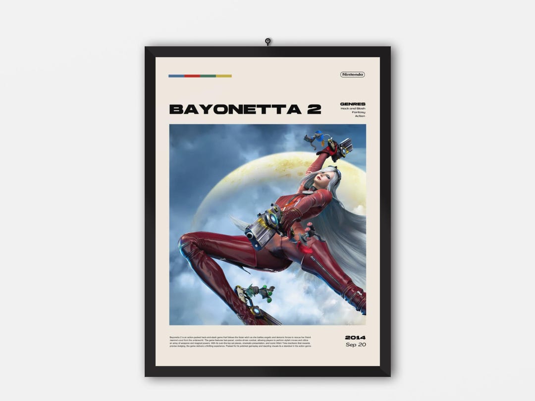 Bayonetta 2 Poster, Bayonetta Print, Bayonetta Wall Art, Bayonetta Game ...