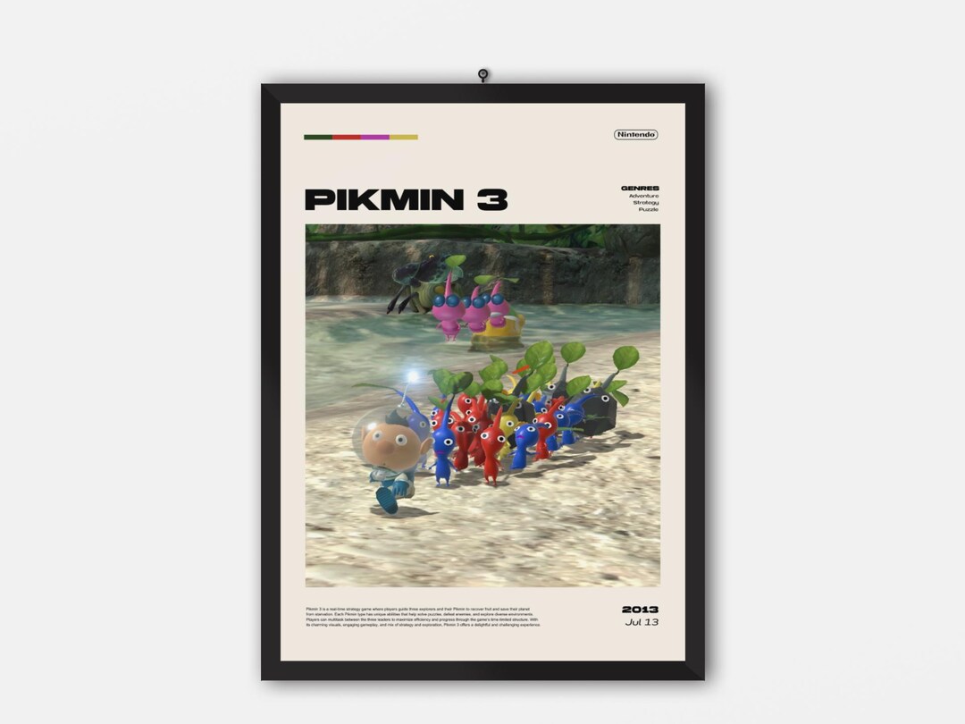 Pikmin 3 Poster, Pikmin Print, Pikmin 3 Wall Art, Pikmin Accessories ...