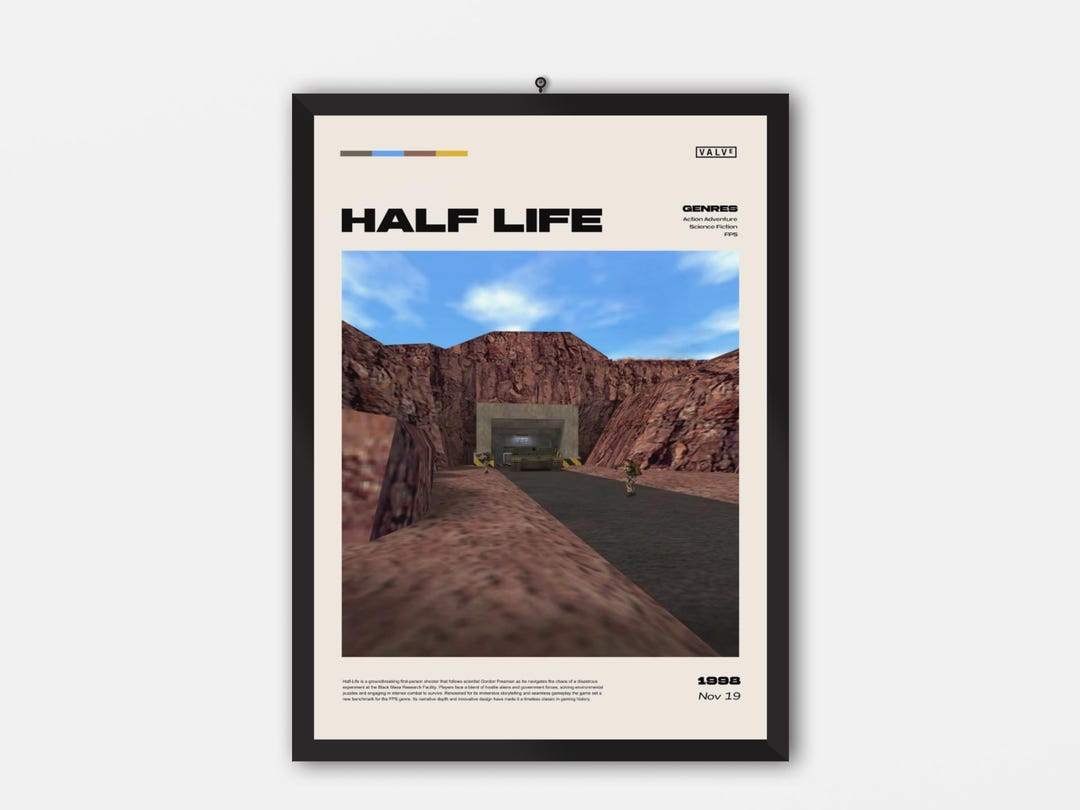 Half-life Poster, Half Life Game Print, Half-life Wall Art, Half Life ...