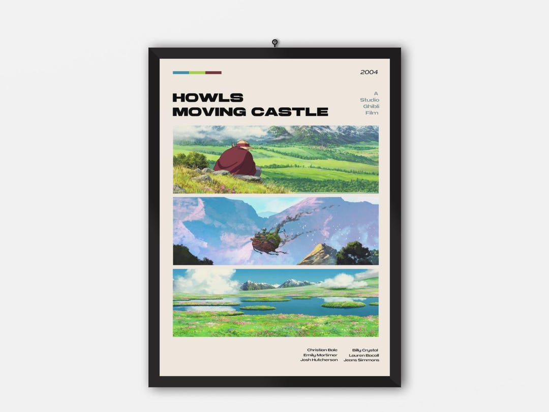 Howls Moving Castle Poster, Howls Moving Castle Wall Art, Howls Moving ...