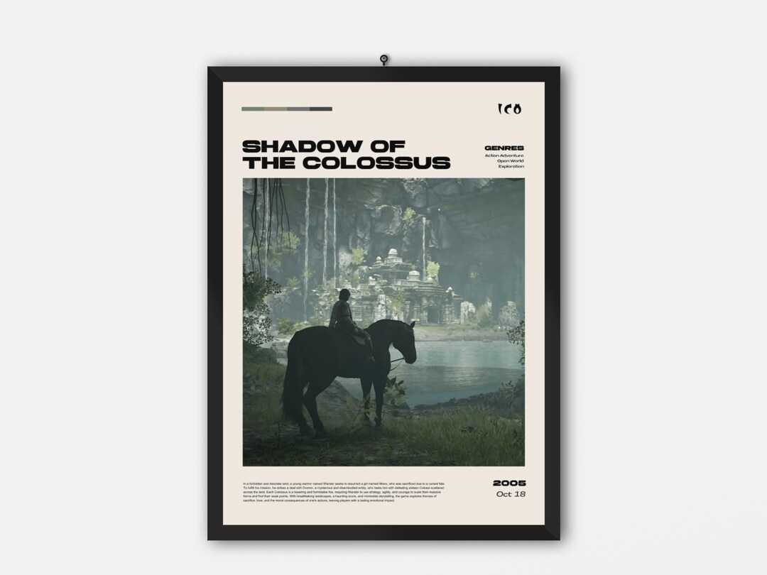 Shadow of the Colossus Poster, Shadow of the Colossus Decor, Shadow of ...