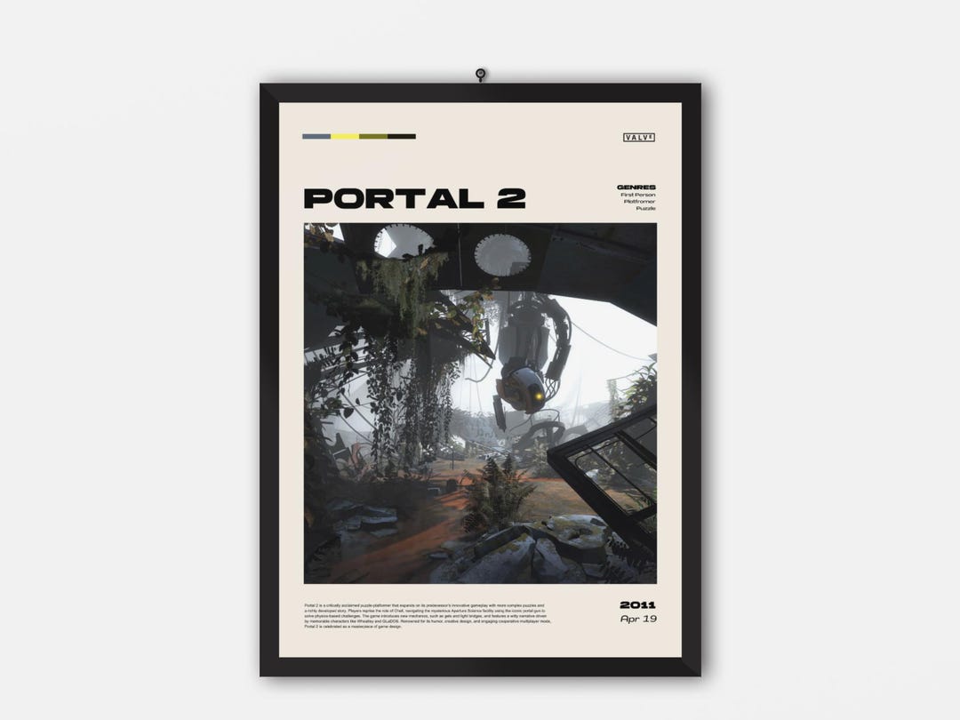 Portal 2 Poster, Portal 2 Print, Portal Wall Art, Portal Memorabilia ...