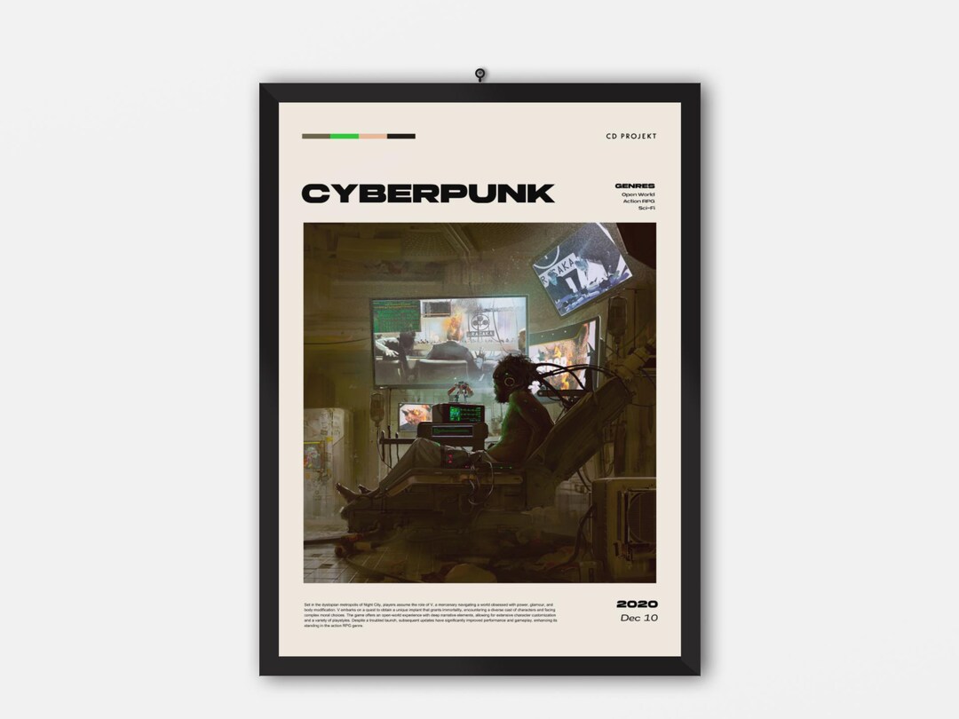 Cyberpunk 2077 Poster, Cyberpunk Print, Cyberpunk Wall Art, Cyberpunk ...