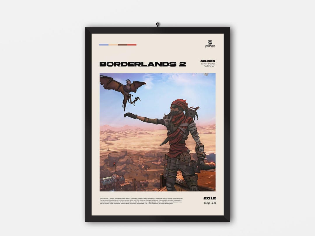 Borderlands 2 Poster, Borderlands Print, Borderlands Wall Art ...