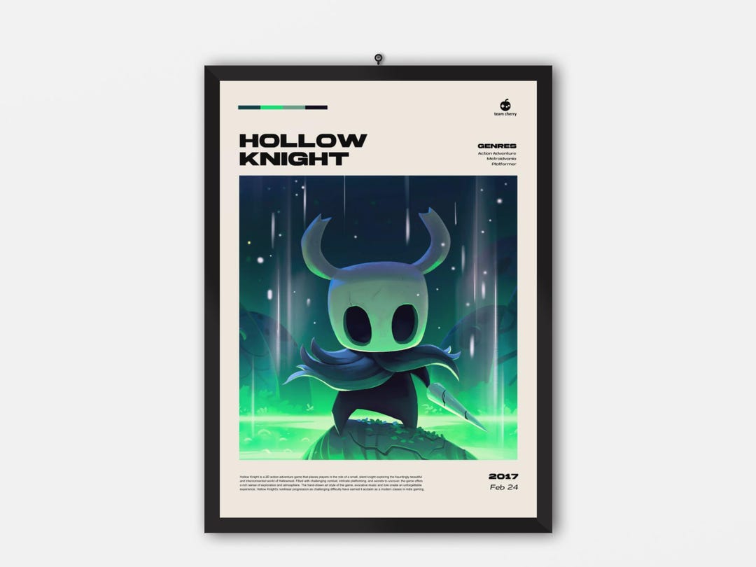 Hollow Knight Poster, Hollow Knight Game Print, Hollow Knigh Wall Art ...