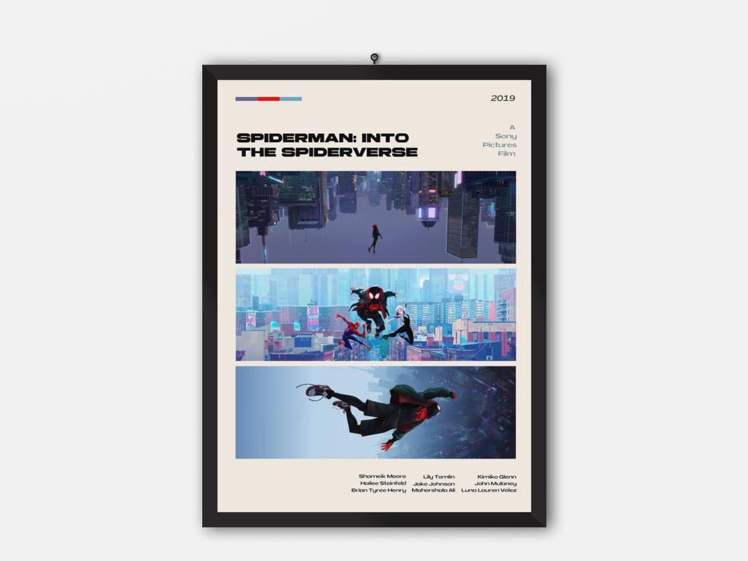 Spiderman Into the Spiderverse Poster, Into the Spiderverse Wall Art ...