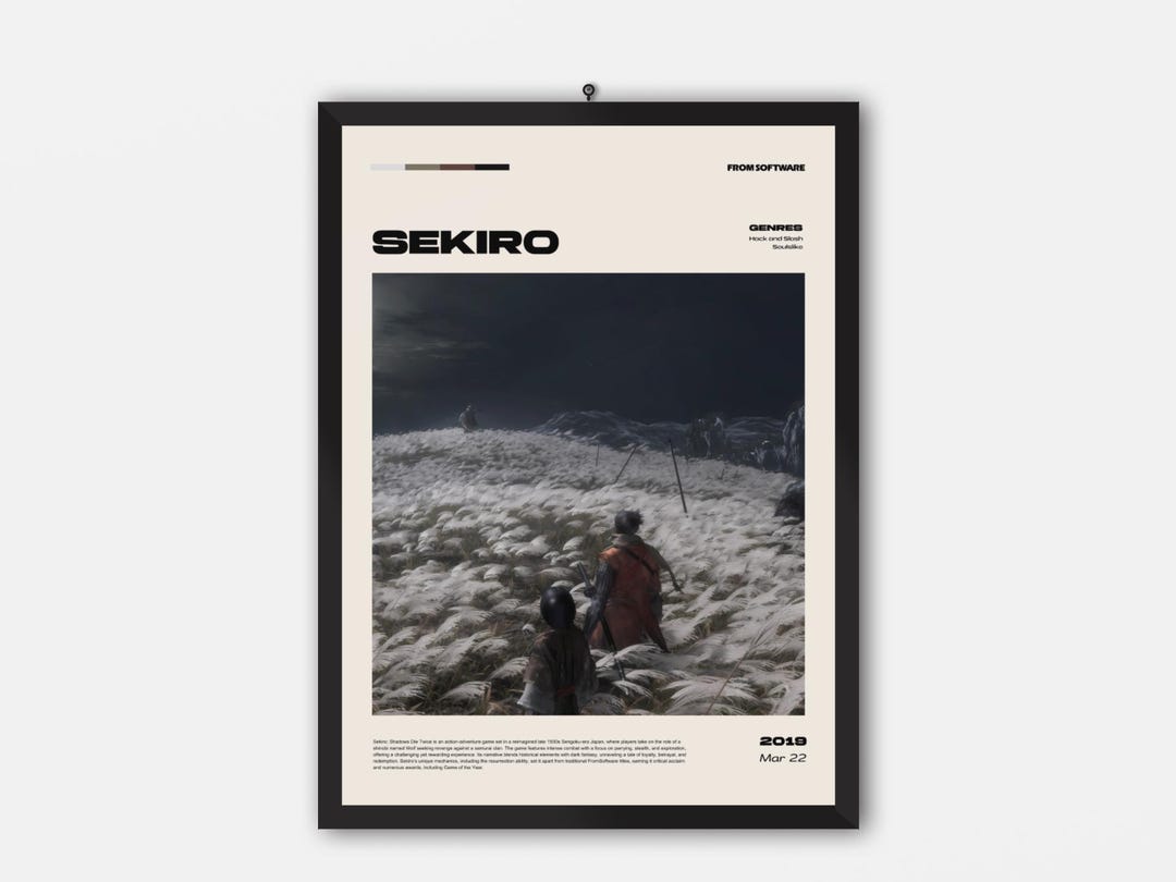Sekiro Poster, Sekiro Decor, Sekiro Wall Art, Sekiro Accessories ...