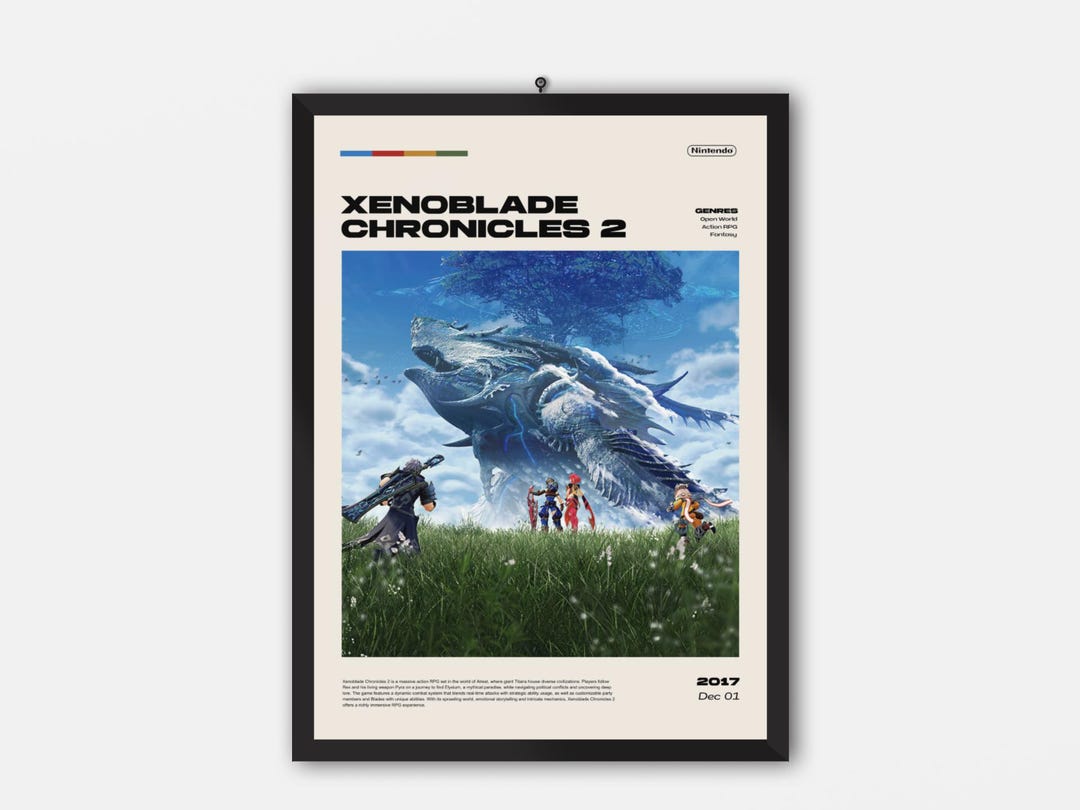 Xenoblade Chronicles 2 Poster, Xenoblade Chronicles 2 Print, Xenoblade Chronicles Wall Art ...
