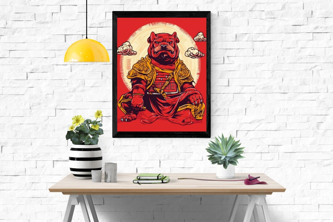 Chinese Zodiac Red Dog, Fu Dog, Clip Art PNG Graphics Instant Download ...