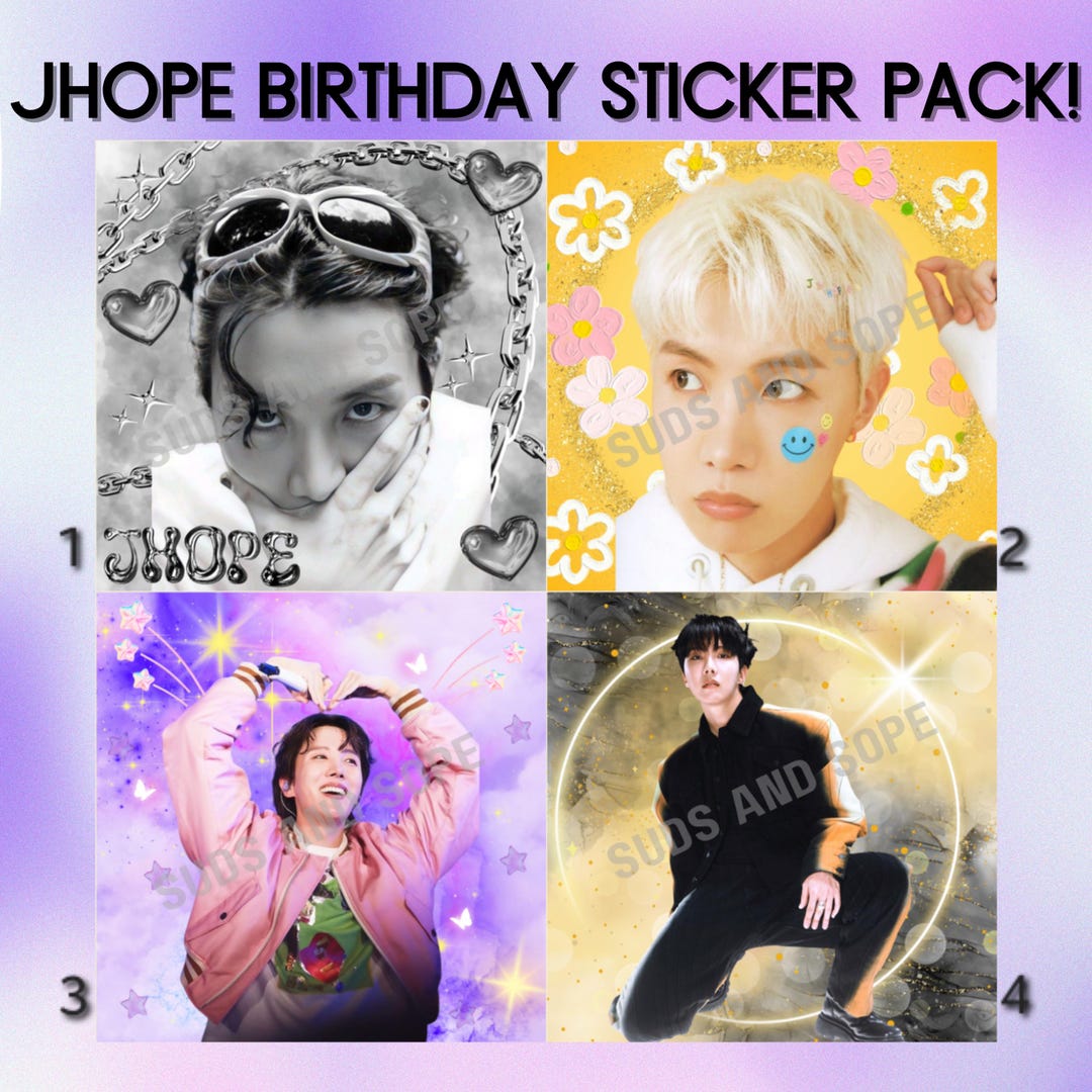 Jhope Birthday Sticker Pack| 12 Stickers Total - Etsy