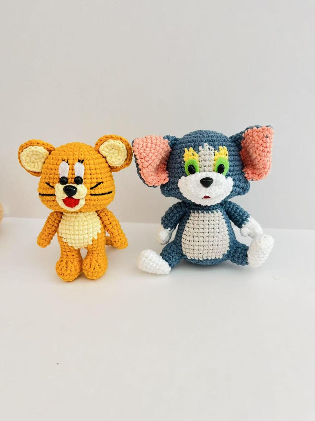 Finished Product +crochet Cat and Mouse+key Chain+ Amigurumi Animal ...
