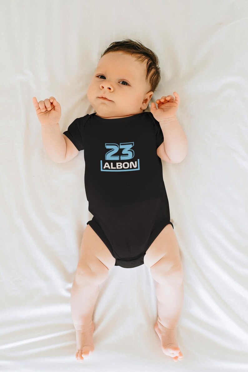 Alex Albon Inspired F1 Baby Cotton Bodysuit: Williams Racing Fan Infant ...