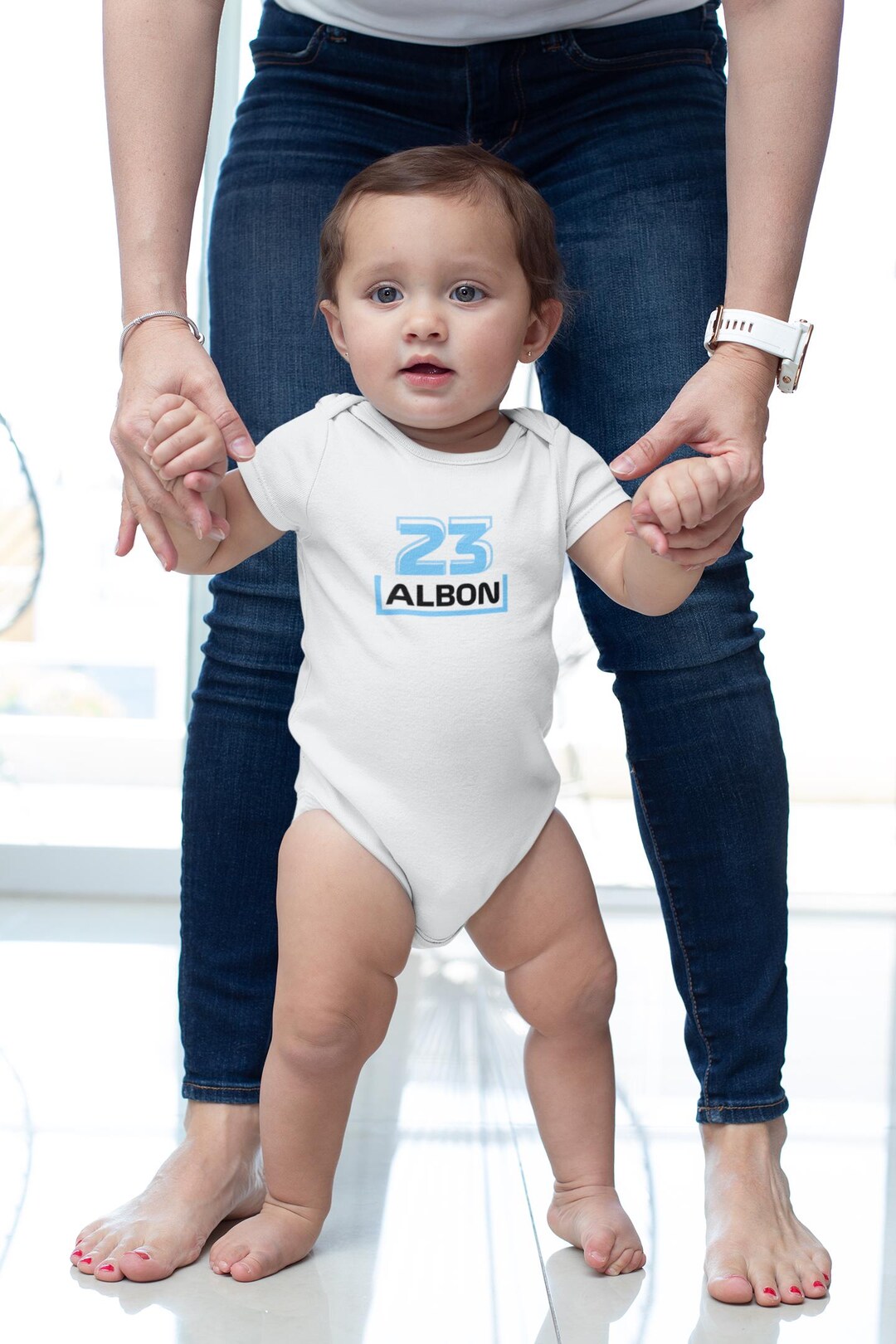 Alex Albon Inspired F1 Baby Cotton Bodysuit: Williams Racing Fan Infant ...