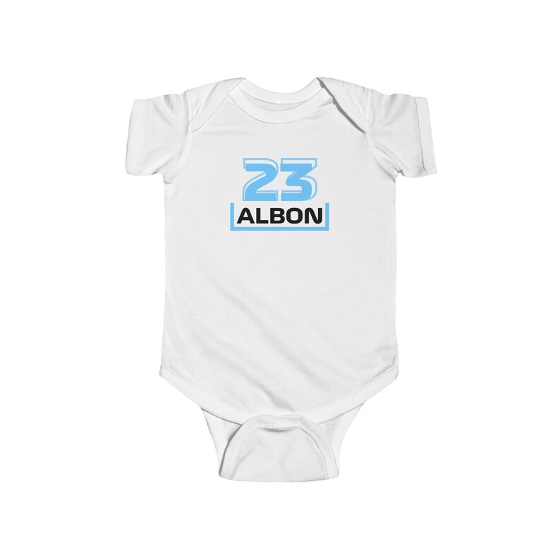 Alex Albon Inspired F1 Baby Cotton Bodysuit: Williams Racing Fan Infant ...