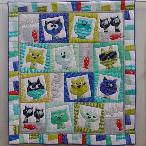 Applique Cat Quilt - Etsy
