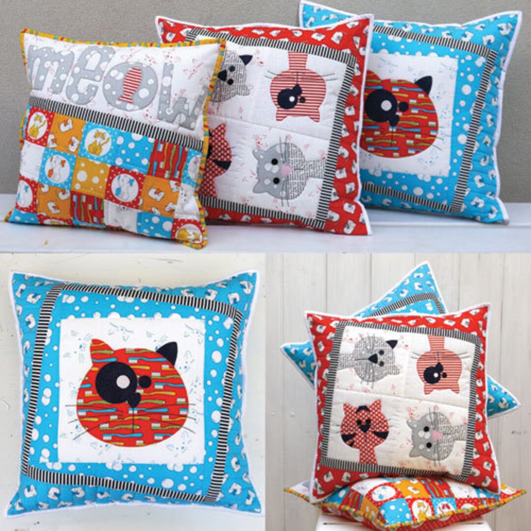Kitty Cats Applique Cushion Pattern - Etsy