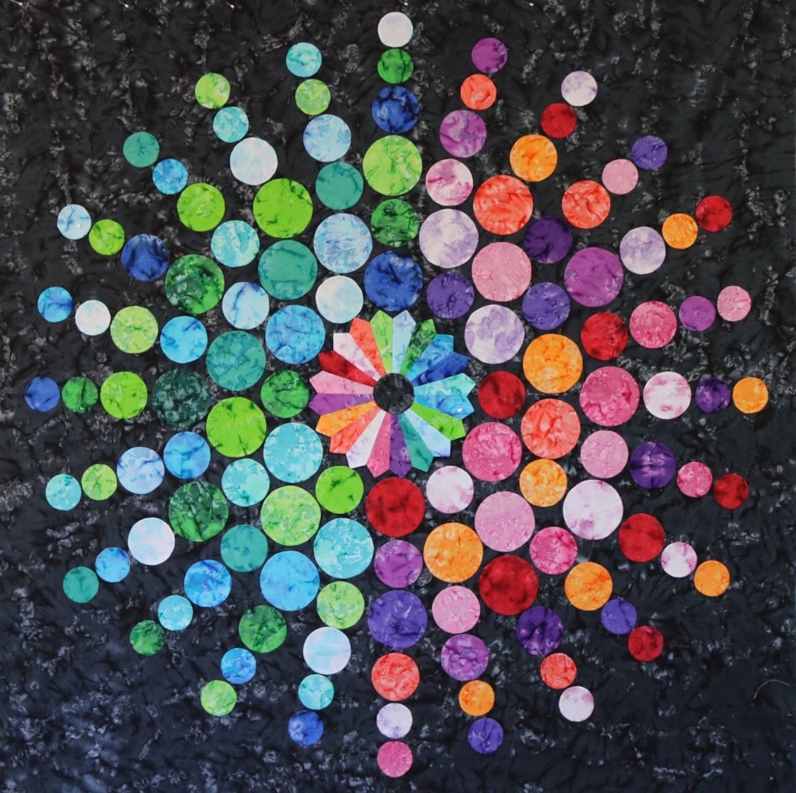 Radiating circles Quilt Pattern or Pattern and Template Set | Etsy