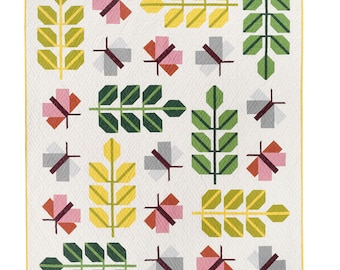 Oak Moth Quilt Pattern by Pen Paper Patterns Approximate Finished Size ...