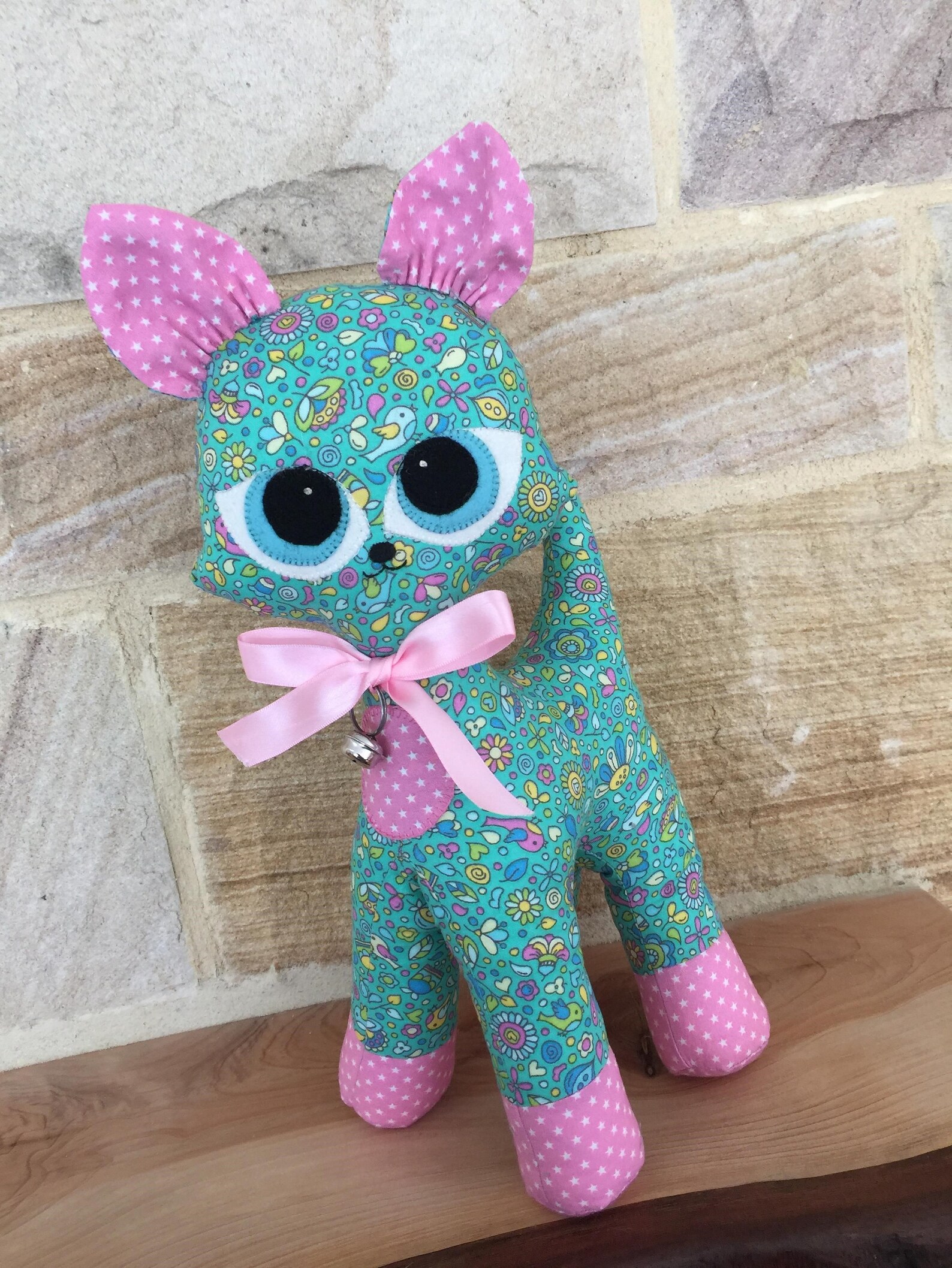 Kiki Kitty Pattern and Fabric Kit | Etsy Australia