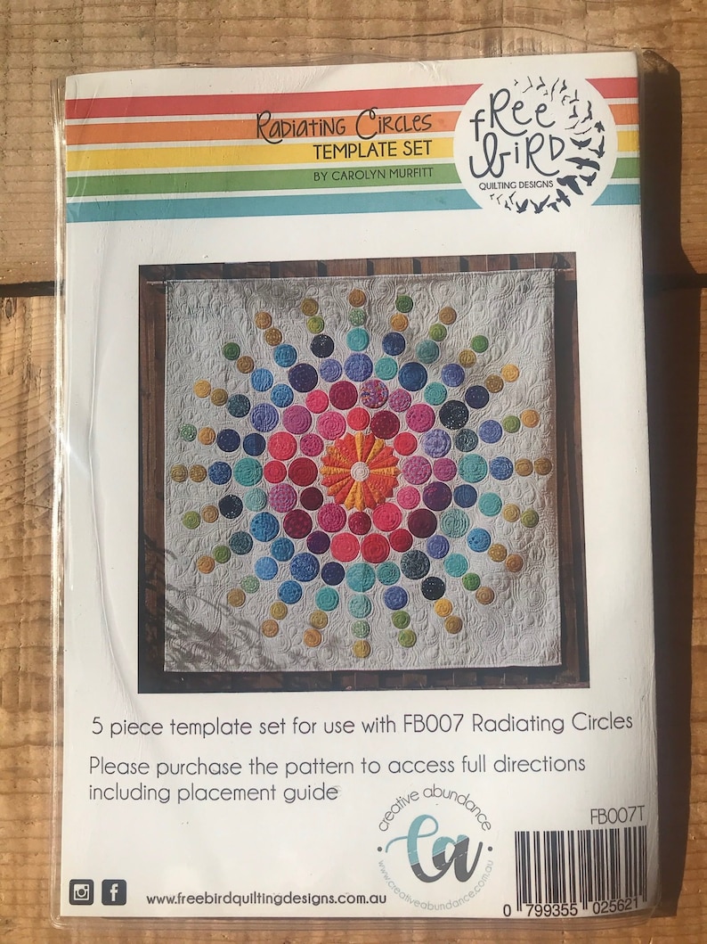 Radiating Circles Quilt Pattern or Pattern and Template Set | Etsy