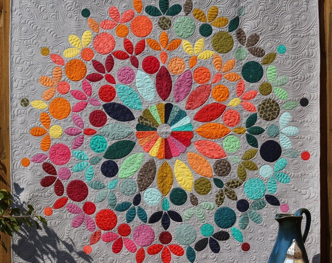 Modern Mandala Quilt Pattern or Pattern and Template Set - Etsy