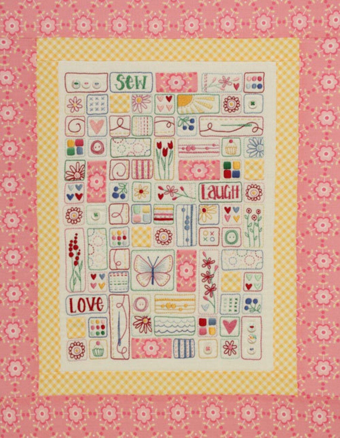 Sew Laugh Love Stitchery Kit - Etsy