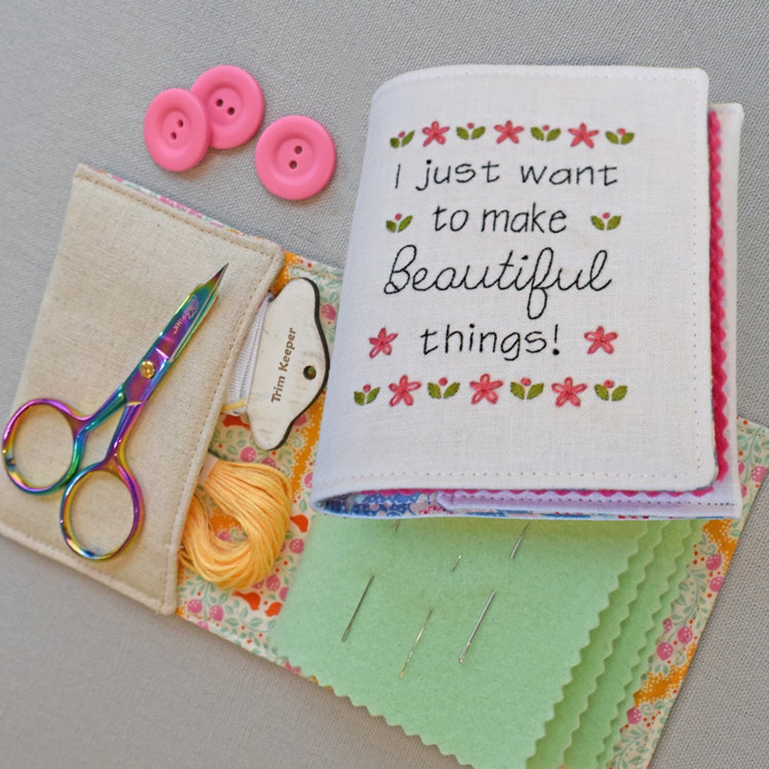 Needle Book Pattern and Pre Printed Linen - Backed With Stabilizer - Etsy