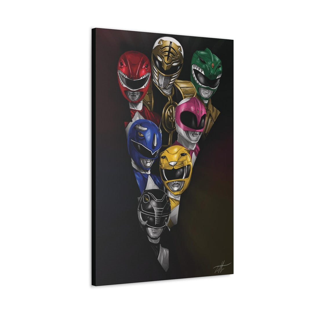 Mighty Morphin Power Rangers Full Color Canvas Gallery Wraps - Etsy