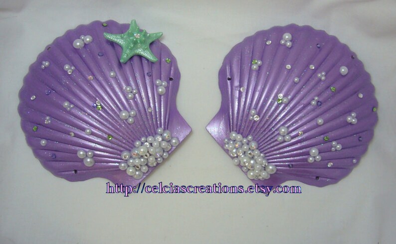 Custom Bejeweled Mermaid Seashell Bra MADE TO ORDER - Etsy