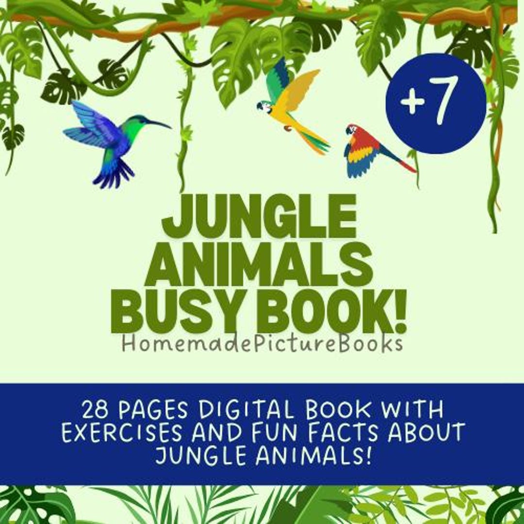 Jungle Animals Digital BUSY BOOK - Activities and Fun Facts for ...