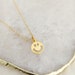 Smiley Happy Face Necklace, Disc Layering Necklace, Happy Feel Good ...